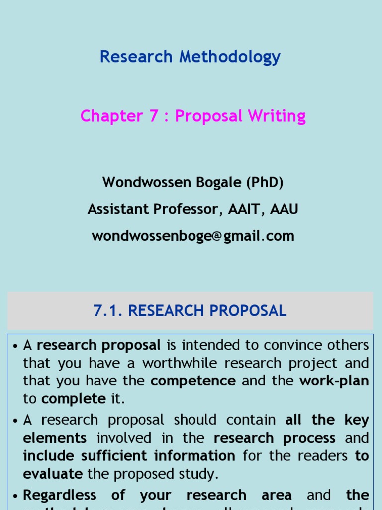 Chapter 7 Scientific Research Methods Proposal Writting Pdf 