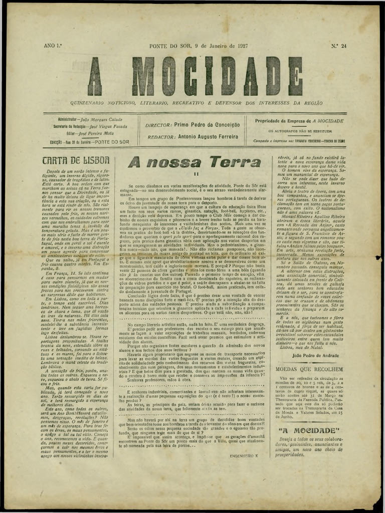 A Mocidade, Ponte de Sor, 16.10.1927 | PDF
