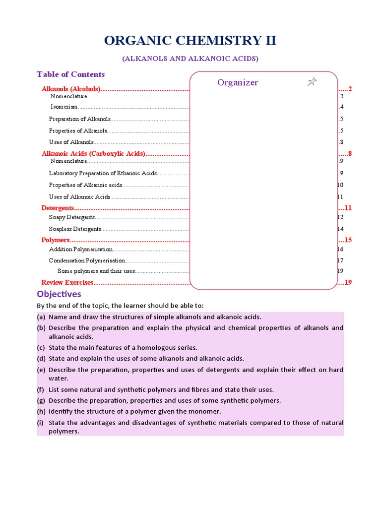 4.6 Organic Chemistry 2 | PDF | Polymers | Polymerization