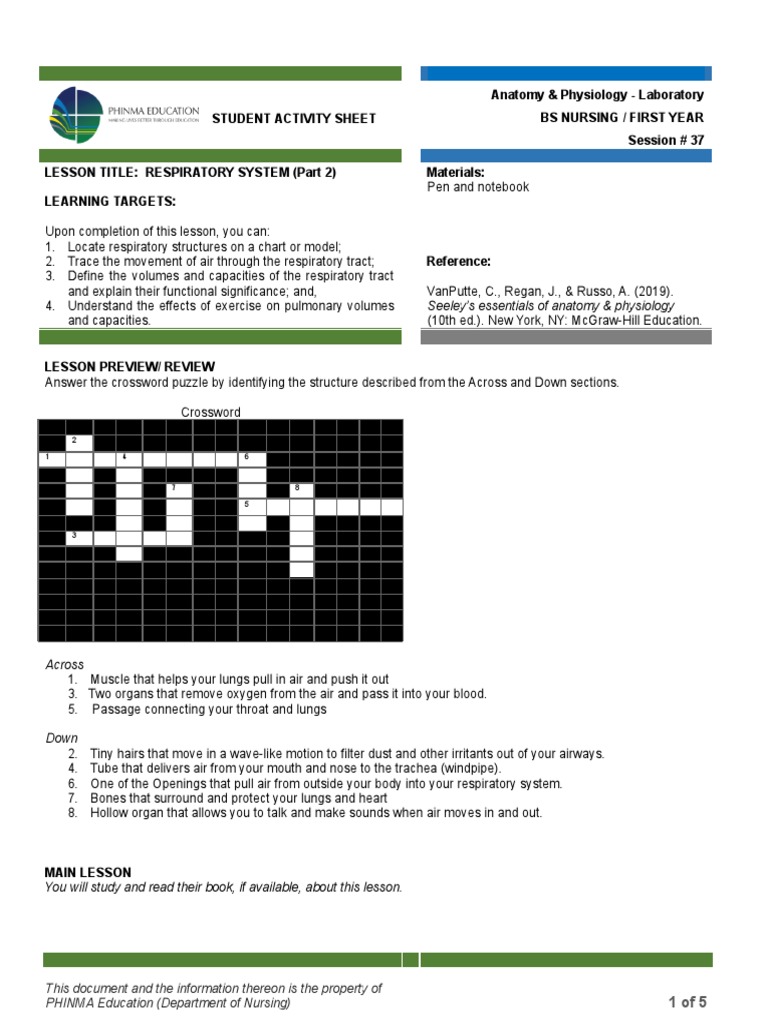 Session #37 SAS - AnaPhy (Lab) | PDF | Lung | Exhalation
