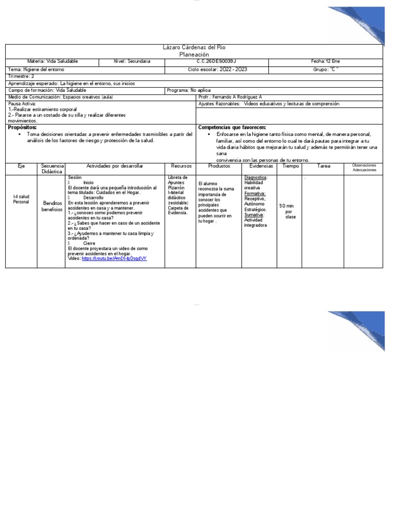 Plan Act VS 12 Ene 23 | PDF