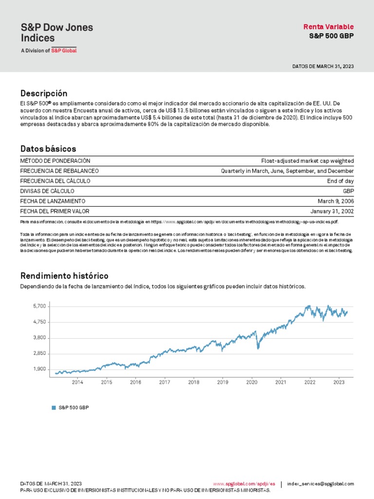 Fs SP 500 GBP | Descargar gratis PDF | Inversiones | Impuestos
