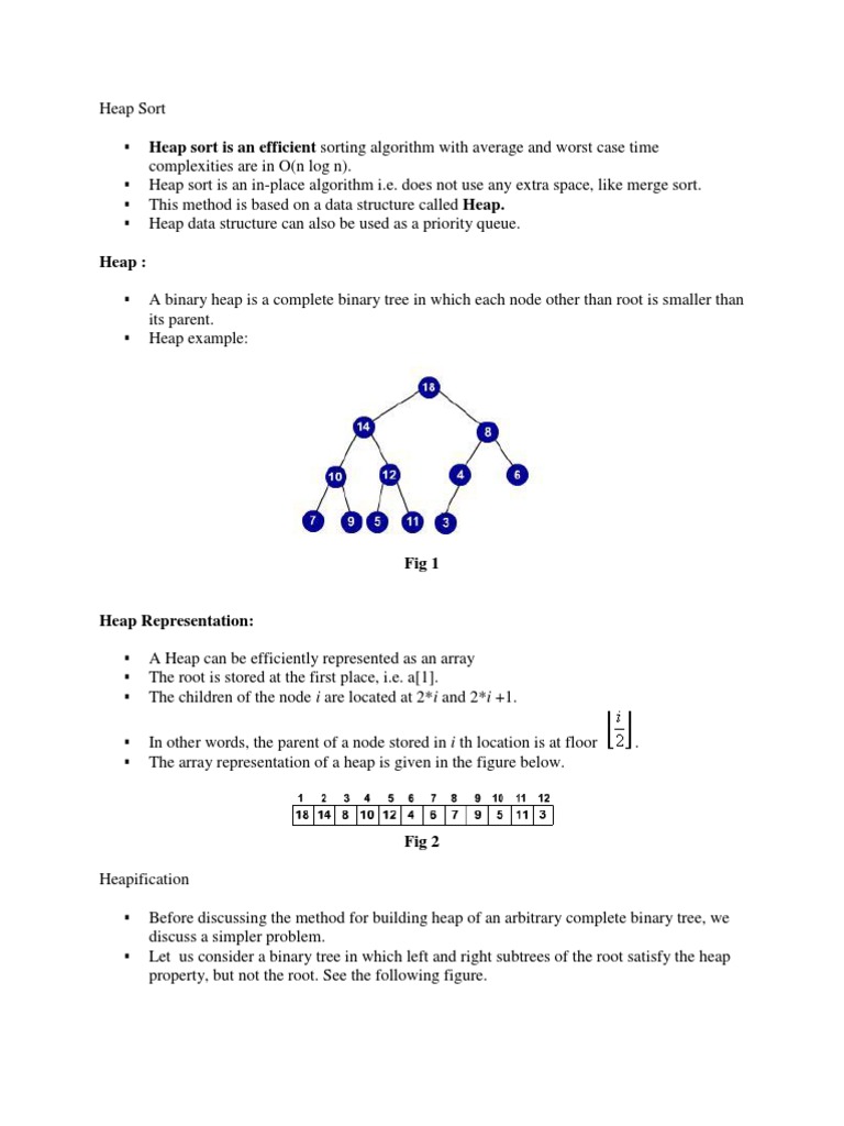 Heap Sort | PDF | Algorithms And Data Structures | Algorithms Heap Sort | PDF | Algorithms And Data Structures | Algorithms