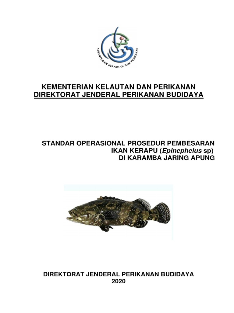 SOP Pembesaran Kerapu Di KJA, 2020, Final | PDF