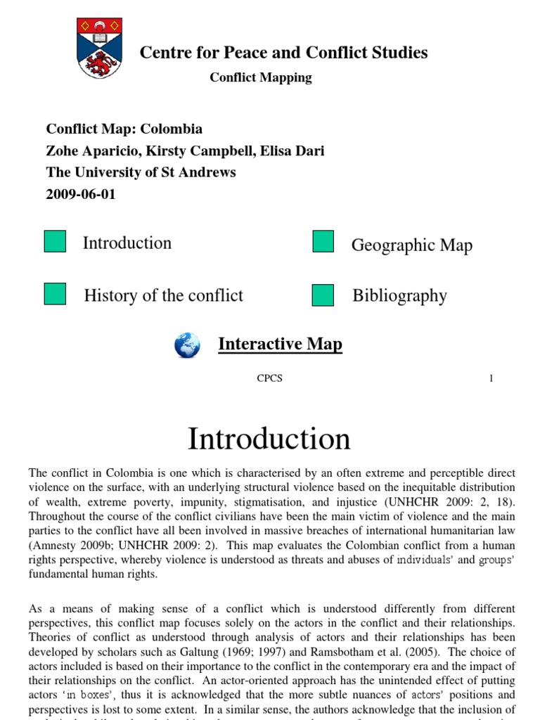 Colombia Conflict Map | PDF | Farc | Illegal Drug Trade
