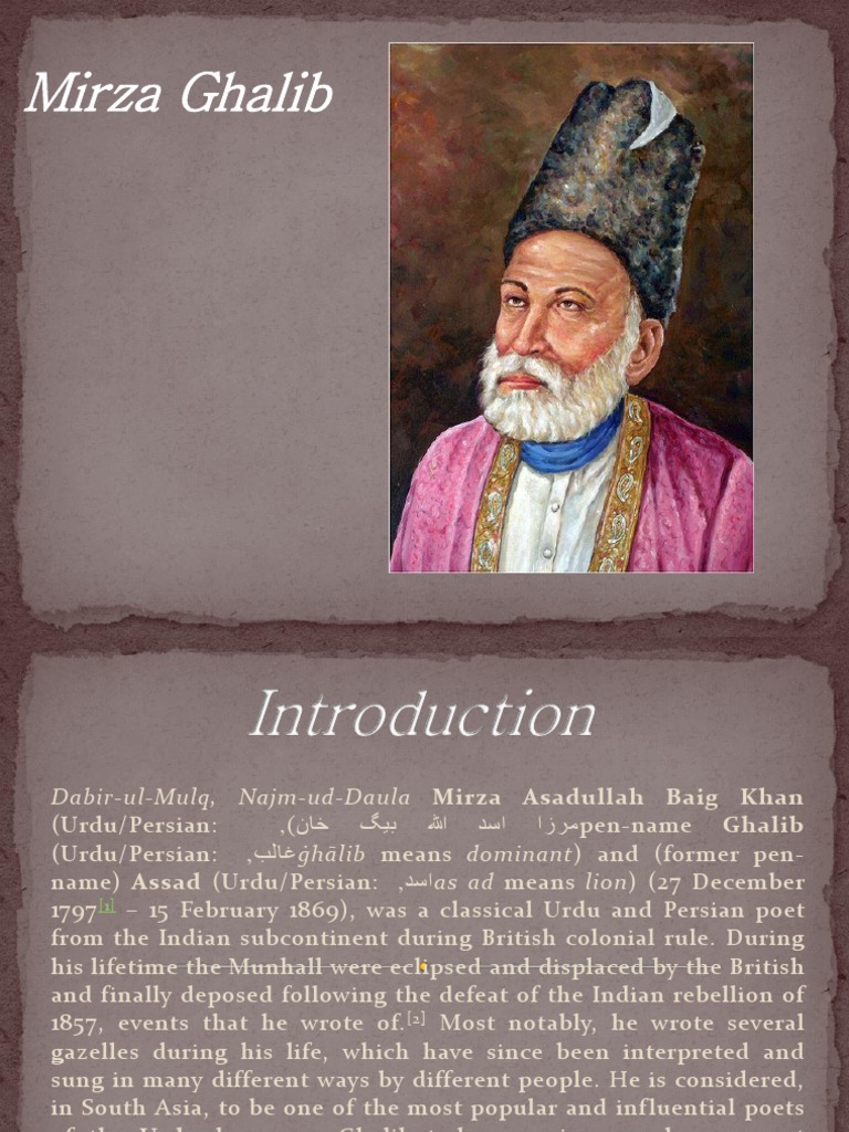 Mirza Ghalib | PDF | Religion And Belief | Poetry