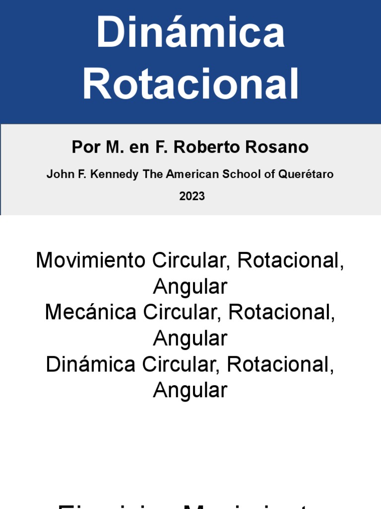 Dinámica Rotacional | PDF