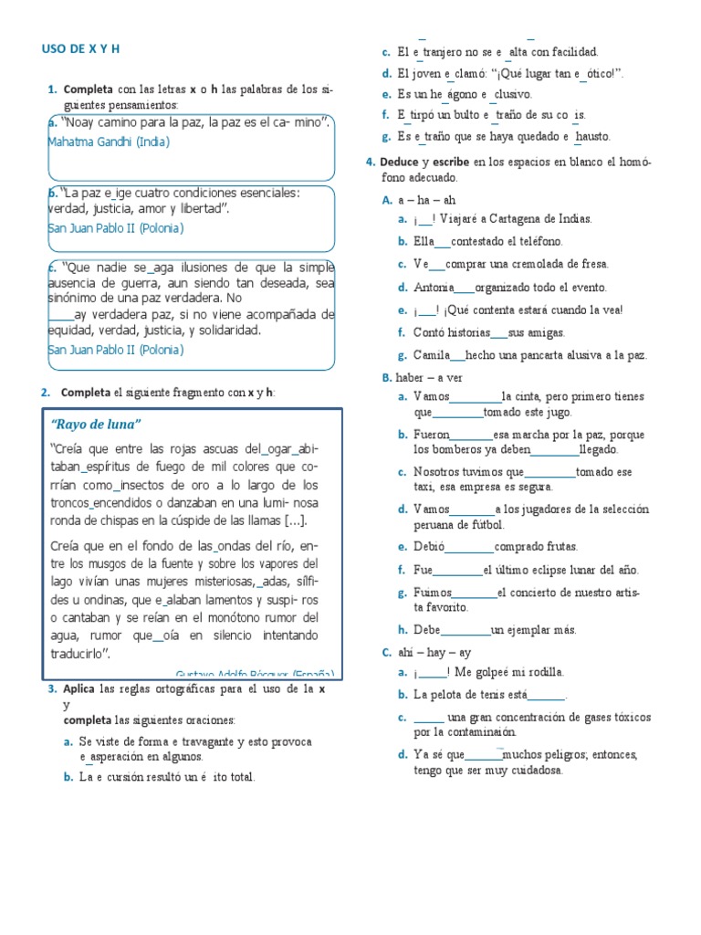 PrÁctica Uso De X Y H Pdf