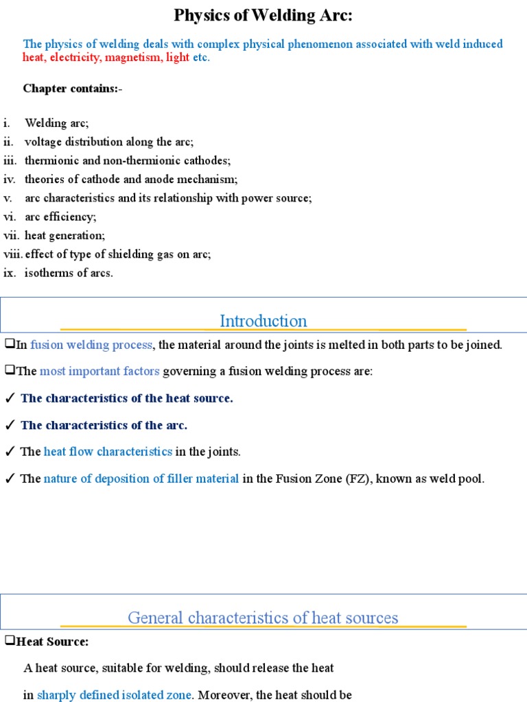 Unit 1 Physics of Welding Arc Welding | PDF | Electric Arc | Construction