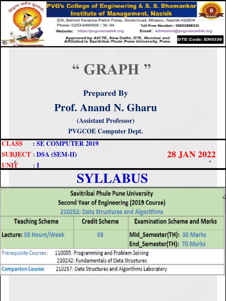 Unit 3 Dsa Graph 2022 1 | PDF