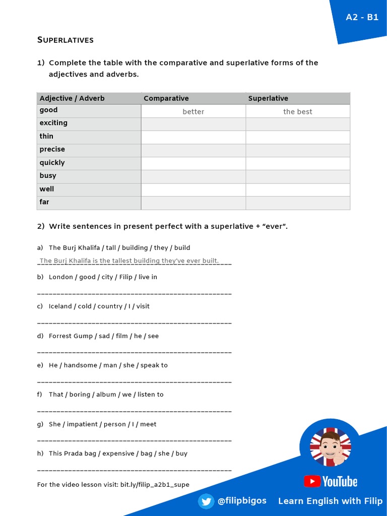 Superlatives + Pres - Perfect+Ever Easy | PDF | Language Mechanics ...