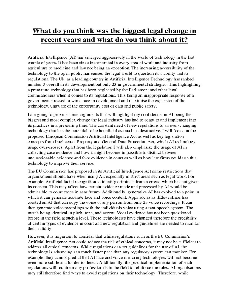 Maria Craciun Law Essay Competition | PDF | Artificial Intelligence ...