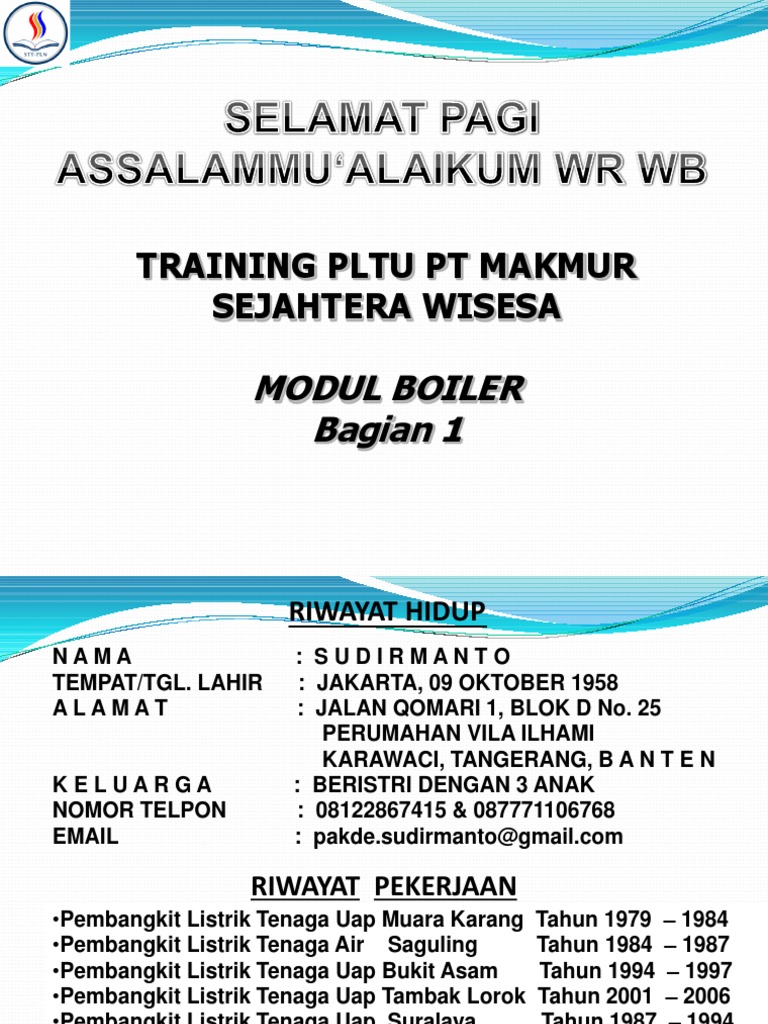 Modul Boiler PLTU: Prinsip dan Sistem | PDF