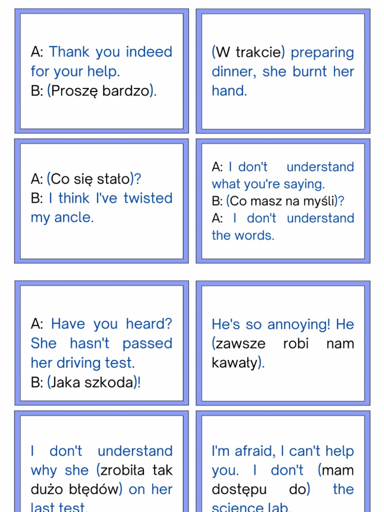 E8 - Przydatne Zwroty | PDF