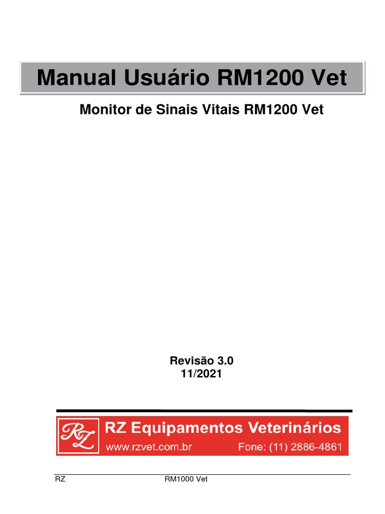 Manual Monitor RM1200 | PDF | Eletrocardiografia | Rede de computadores