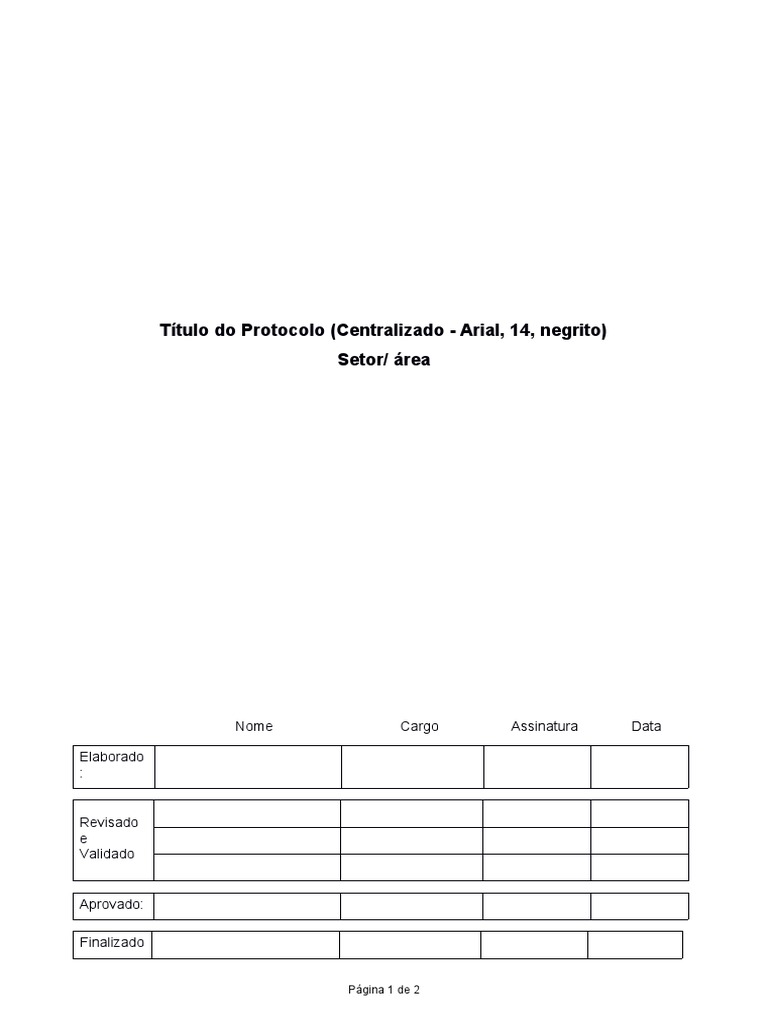 Modelo de Protocolo | PDF