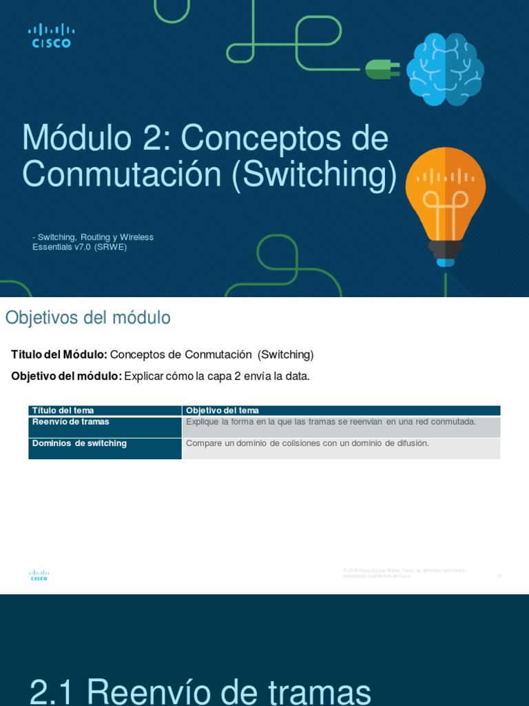 SRWE Module 2 | Descargar gratis PDF | Conmutador de red | Protocolos de comunicaciones