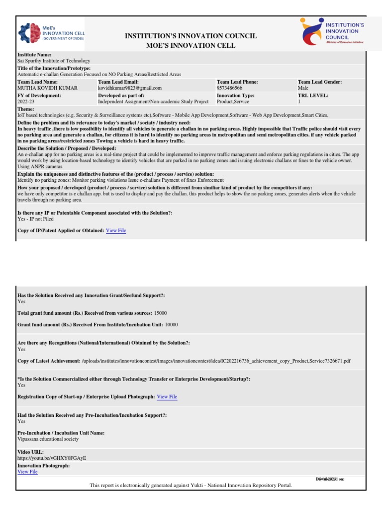 Automatic E-Challan | PDF