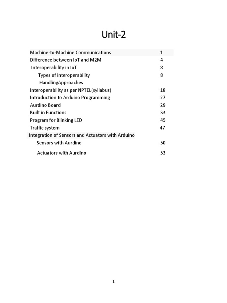UNIT2 | PDF | Internet Of Things | Computer Network