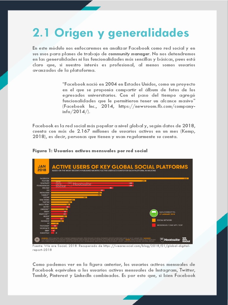2.1 Origen y Generalidades: Figura 1: Usuarios Activos Mensuales Por ...