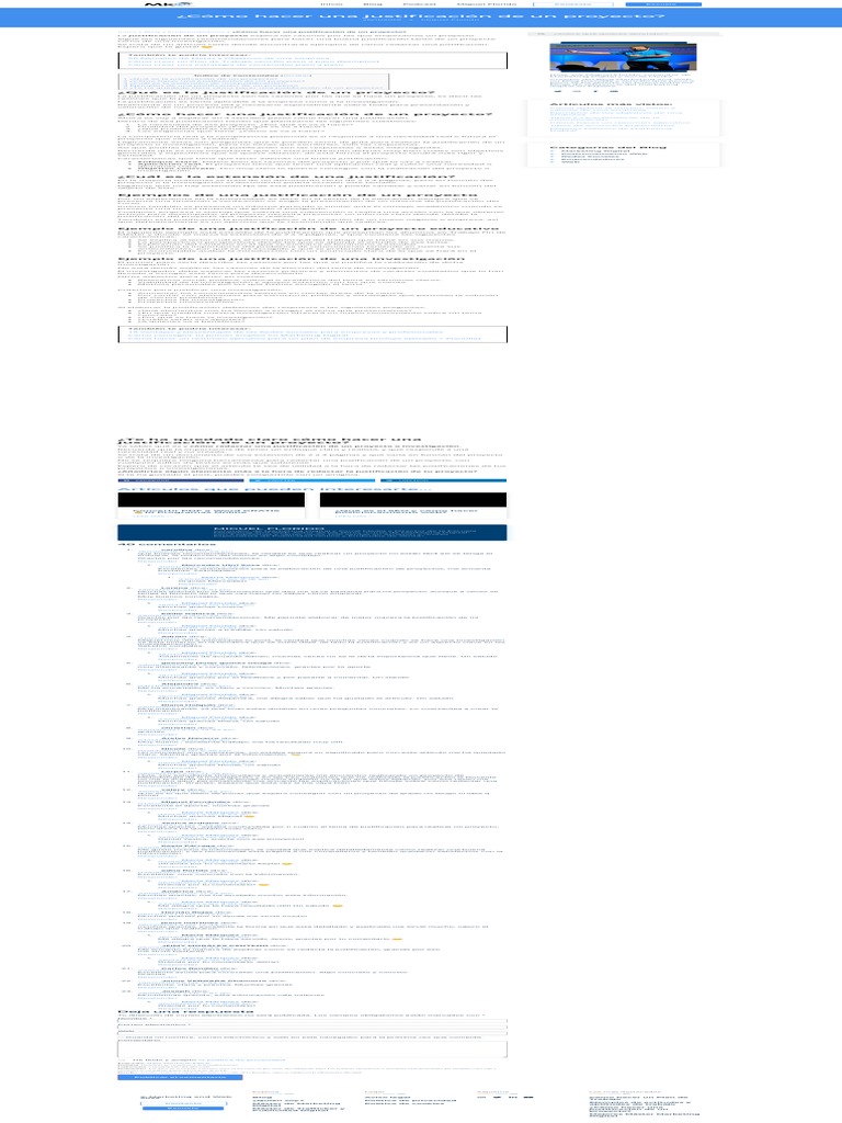 ¿Cómo Hacer Una Justificación de Un Proyecto? | PDF | Entretenimiento ...