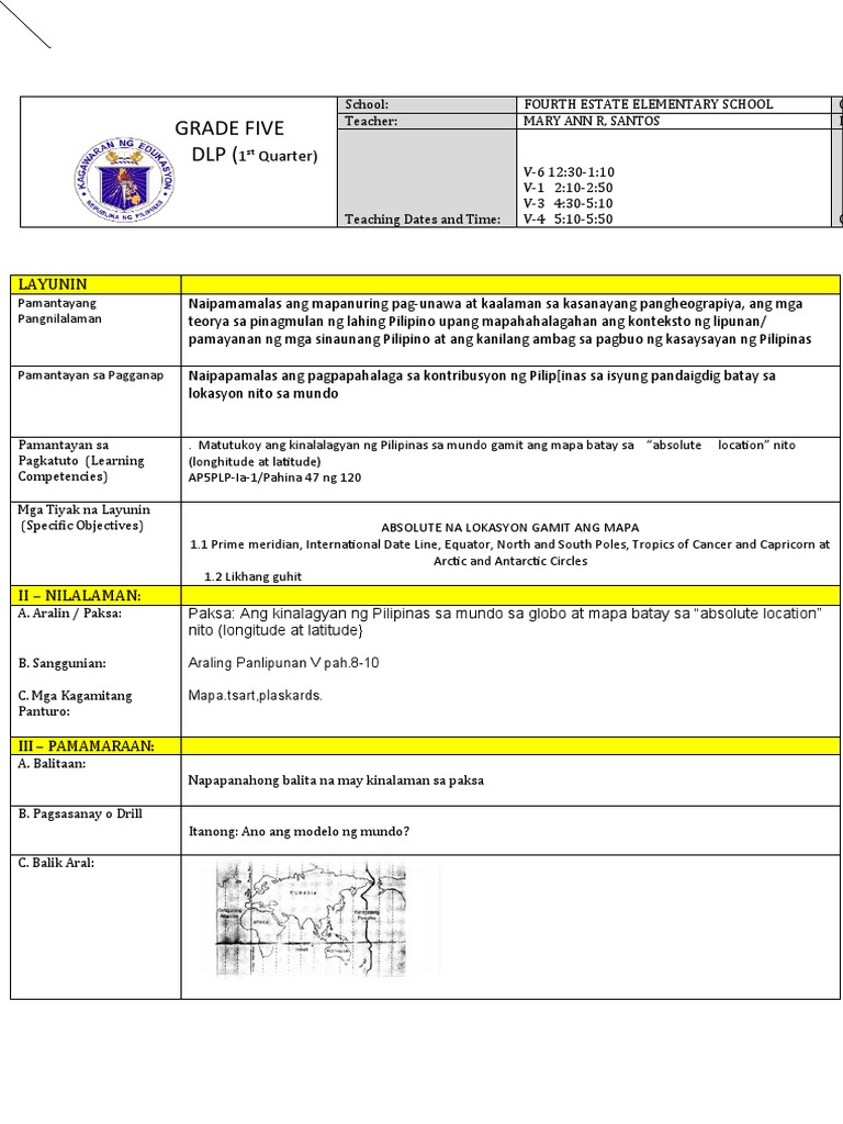 DLP AP 1st 2nd Quarter | PDF