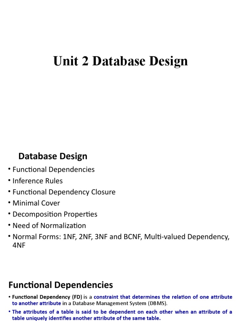 Database Design & Dependencies | PDF | Software Design | Mathematics