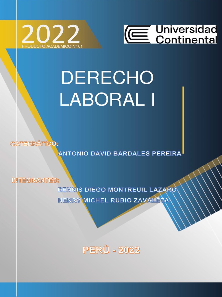 Pa1 Derecho Laboral I Grupal | PDF | Derecho laboral | Tratado