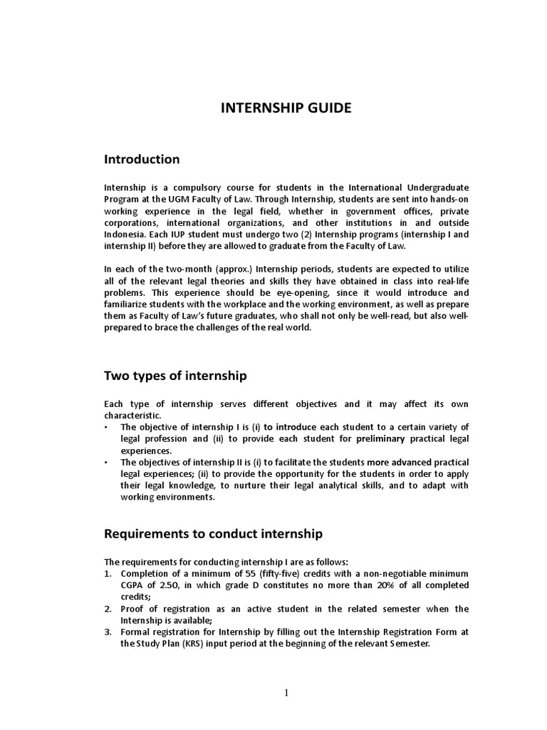 Internship Guide | PDF