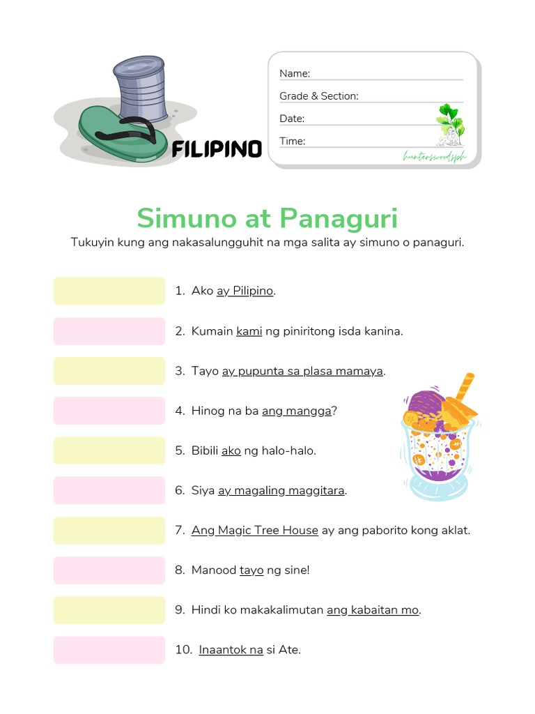 Simuno at Panaguri: Filipino | PDF