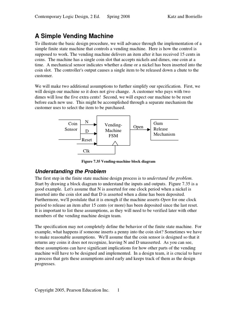A Simple Vending Machine | PDF