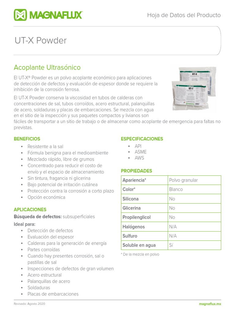 UT-X-Powder HDP Espanol | PDF | Agua | Ciencias fisicas