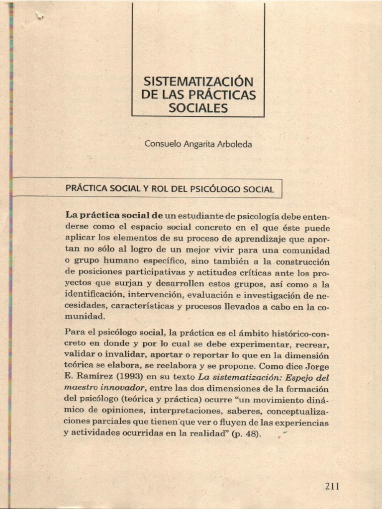 Sistematización de Las Practicas Sociales | PDF