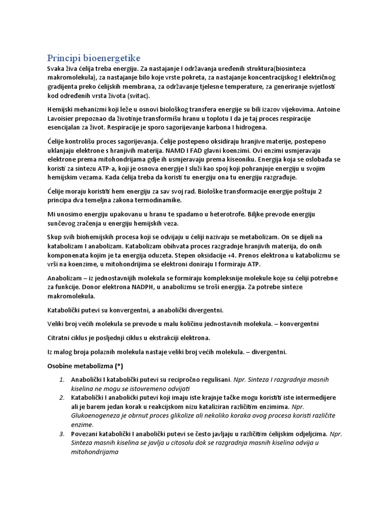 Biohemija Predavanja | PDF