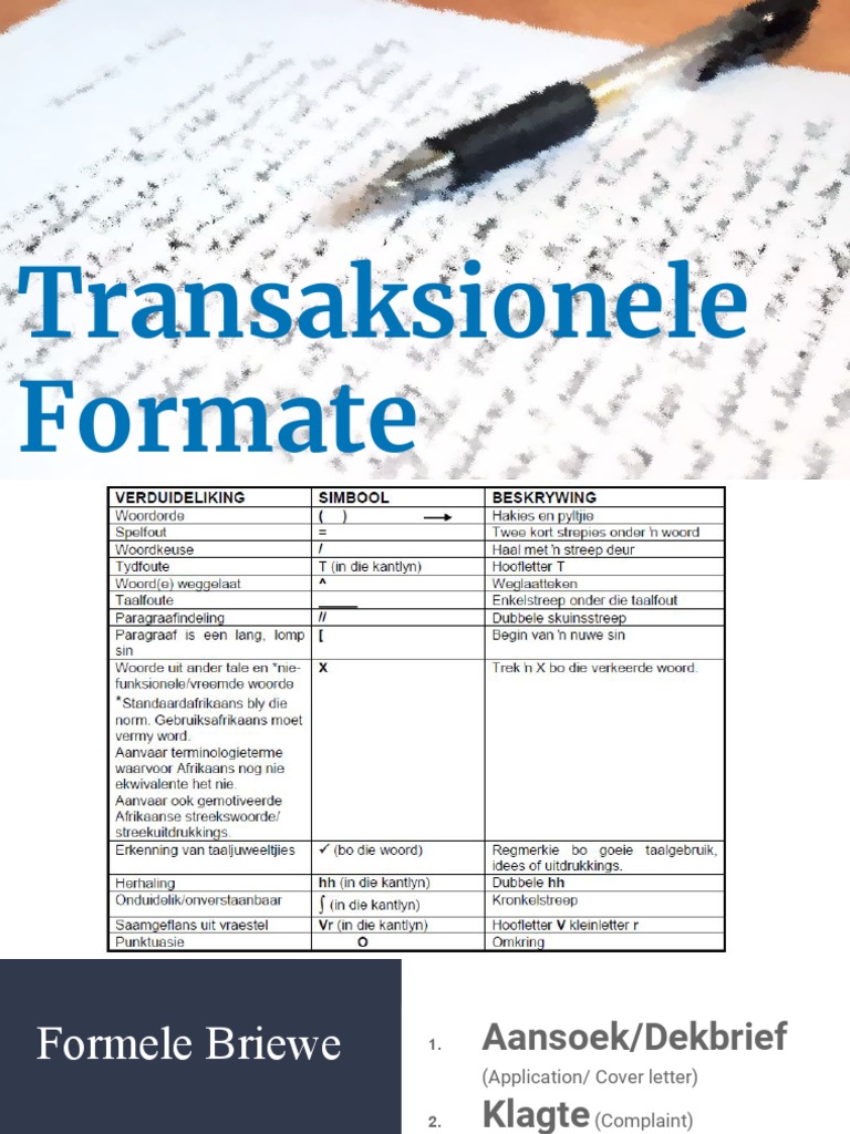 Transaksionele Formate | PDF