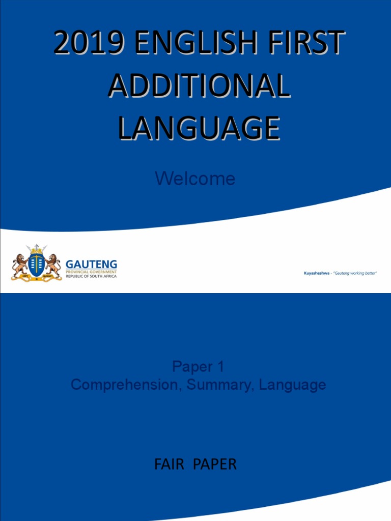 Grade 12 English (P1) Step by Step in Answering Question Papers 2019 | PDF | Ellipsis | Vocabulary