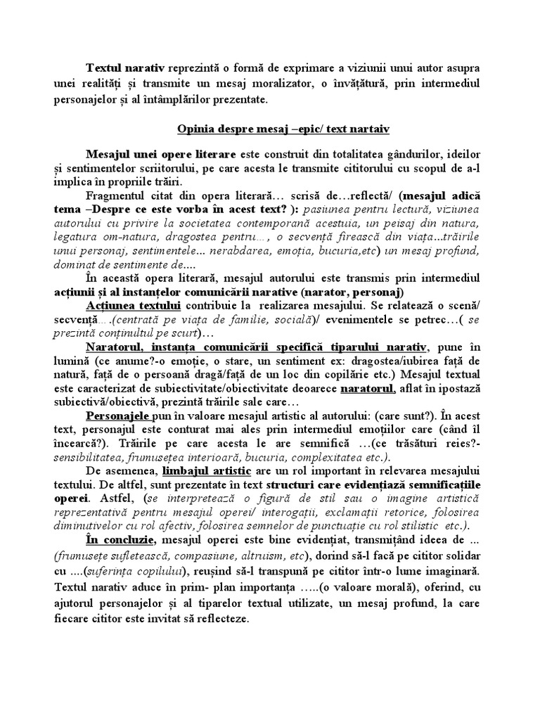 Mesaj Text Narativ 2023 | PDF