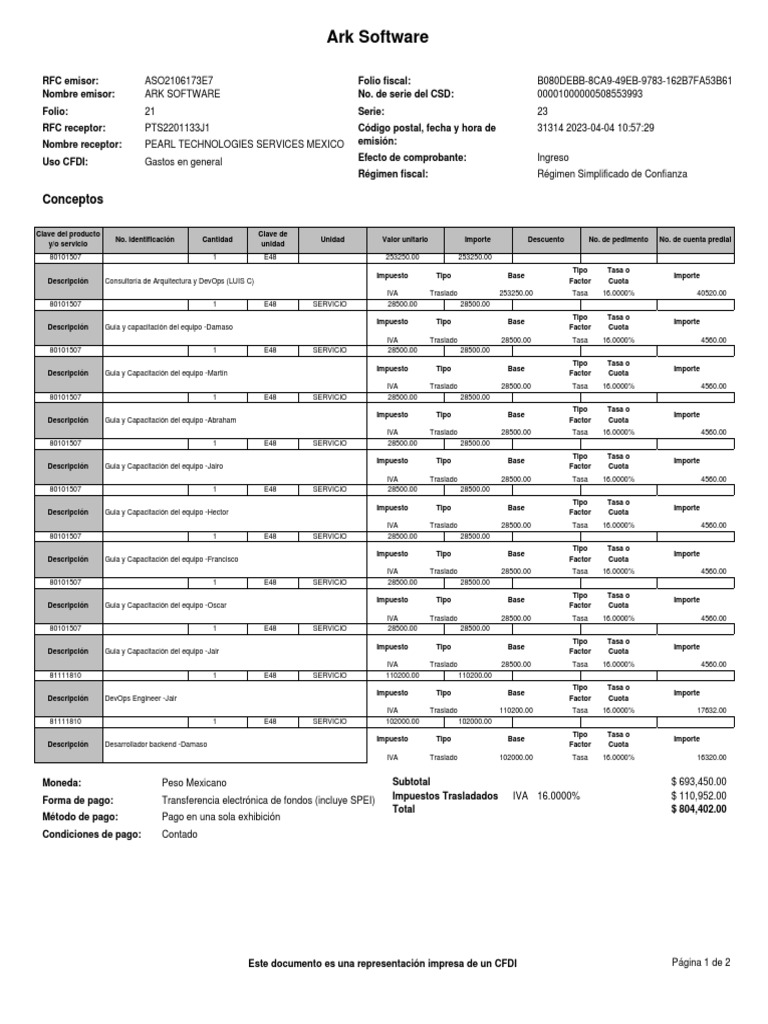Ark Software: Conceptos | PDF | Impuesto al valor agregado | Impuestos