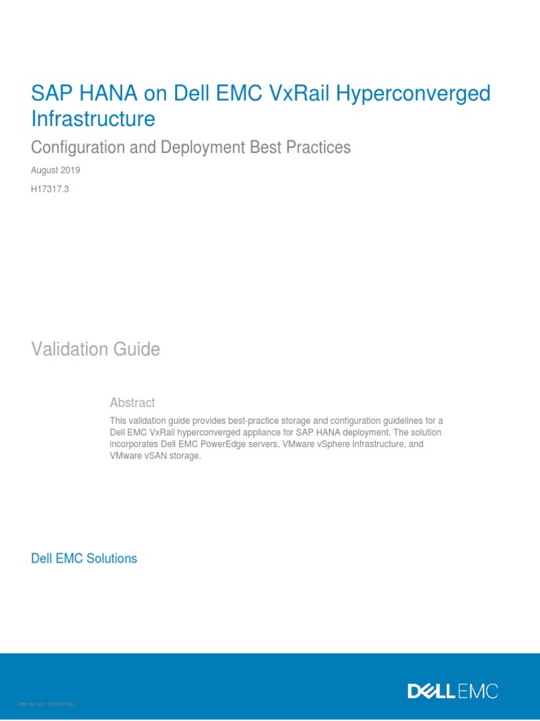 h17317 Vxrail - Sap Hana VG | PDF | Solid State Drive | V Mware