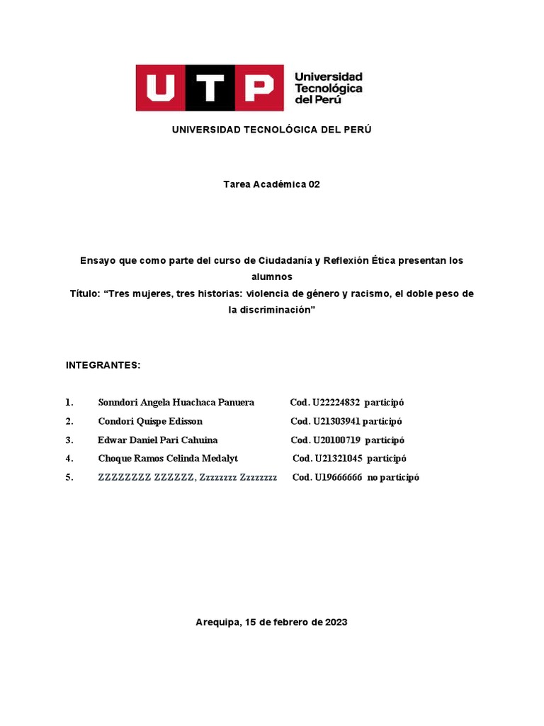 TA 02 Ensayo 2023 | PDF