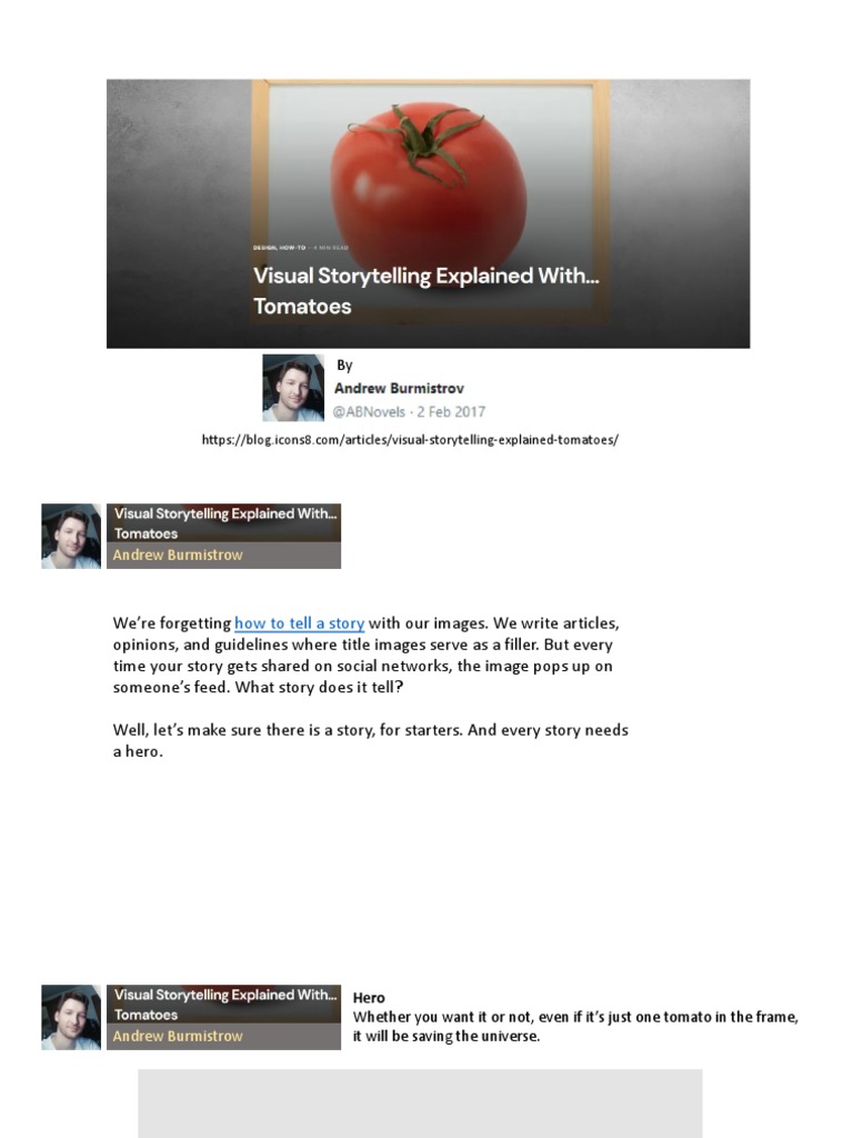 Visual Story Telling Explained | Download Free PDF | Perspective ...