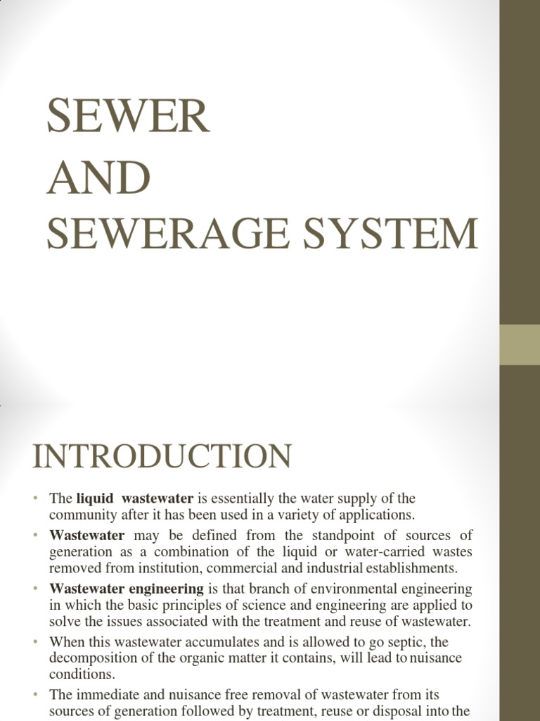 Construction Maintenance of Sewers | PDF | Sanitary Sewer | Sewage Treatment