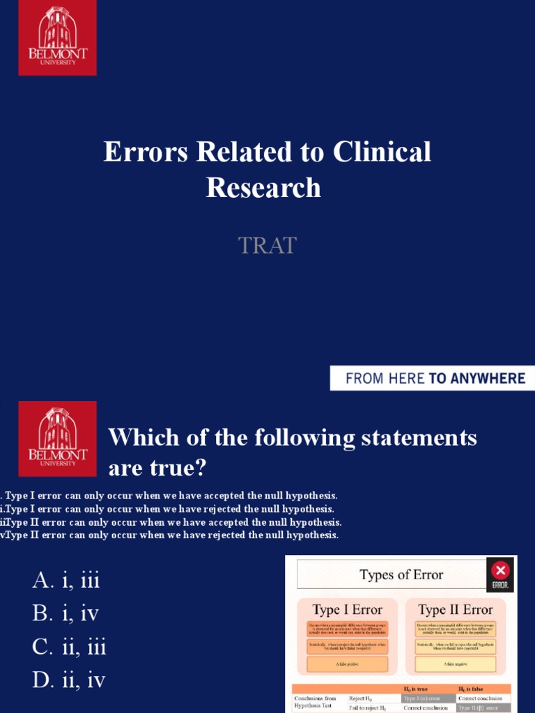 Errors Related To Clinical Research Trat | Download Free PDF | Type I ... Errors Related To Clinical Research Trat | Download Free PDF | Type I ...