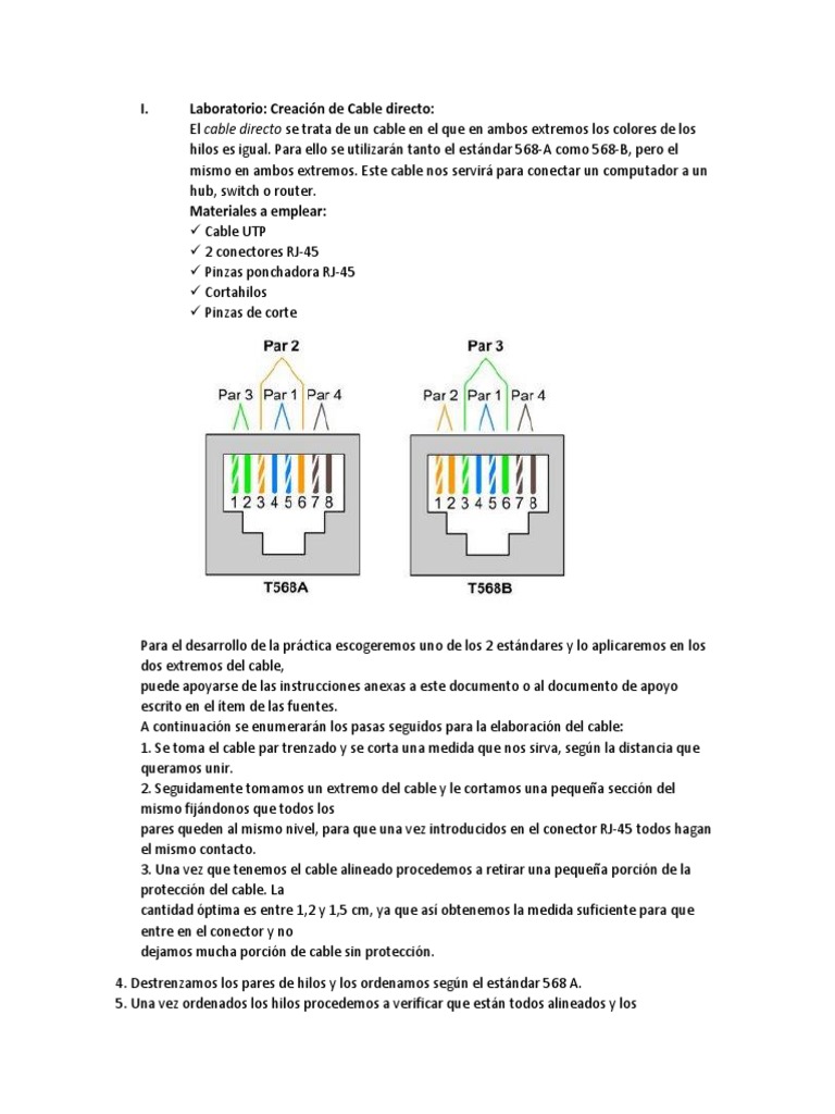 Practica Cable Directo | PDF | Informática