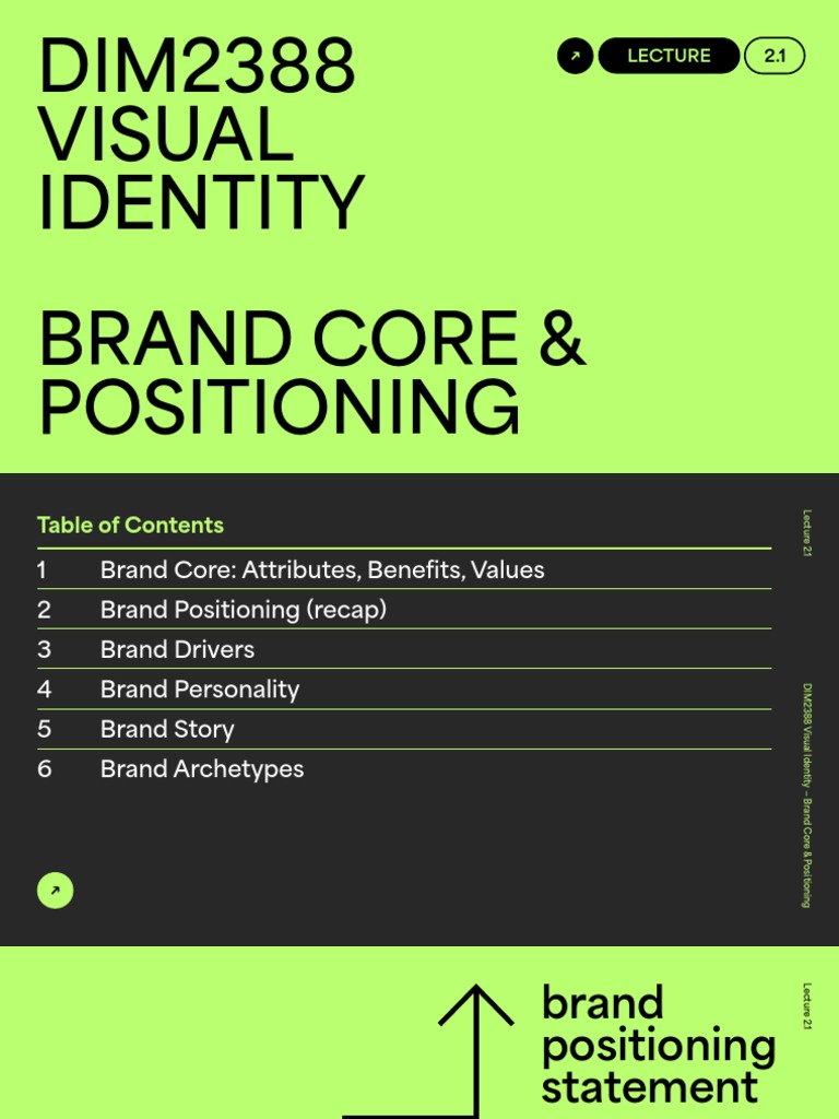 Brand Core & Positioning Guide | PDF | Brand | Marketing