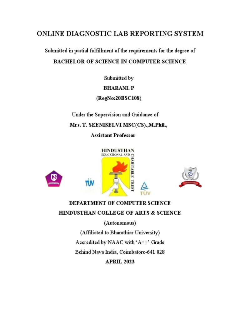 Online Diagnostic Lab Reporting System | PDF