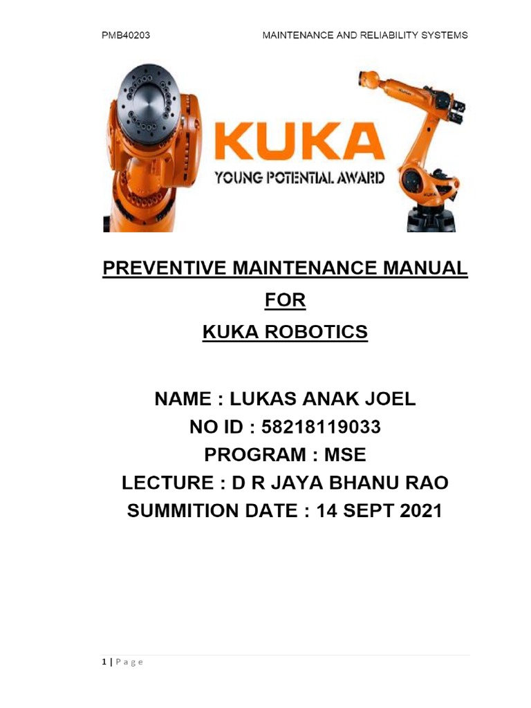 Kuka Robot Maintenance 2 | PDF