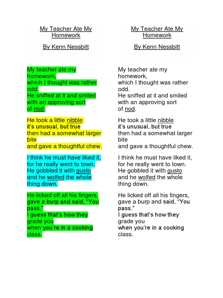 My Teacher Ate My Homework | PDF