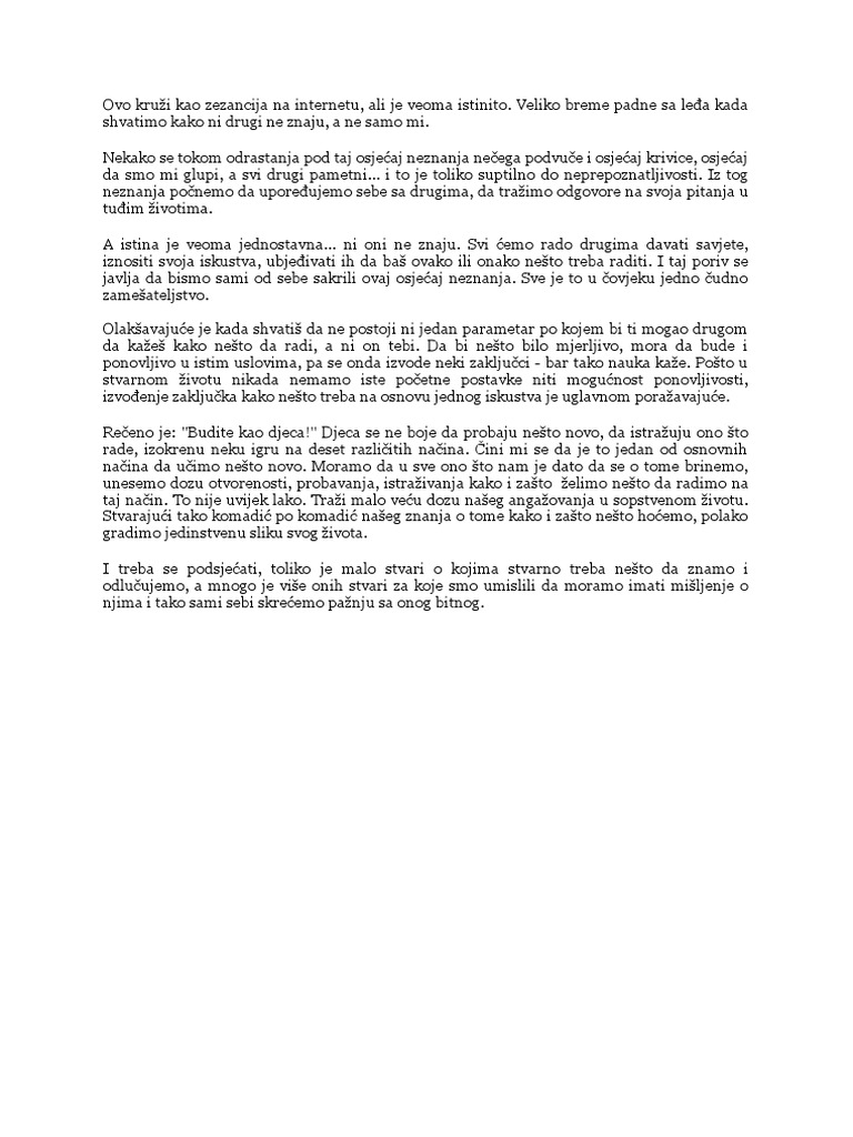 002 Ne Znam, Ne Znas, Ne Znamo | PDF