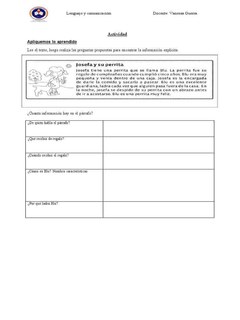 Guía Información Implicita e Explicita | PDF